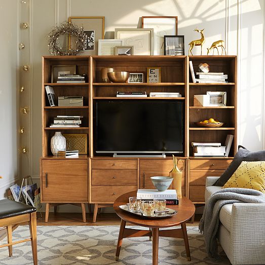 Build Your Own - Mid-Century Media - Acorn, Entertainment Center | West Elm
