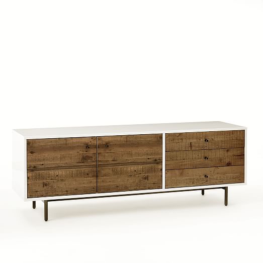 Reclaimed Wood & Lacquer Media Console (70") | West Elm