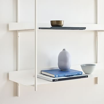 Floating Lines Metal Wall Shelf - 3-Tiered | West Elm