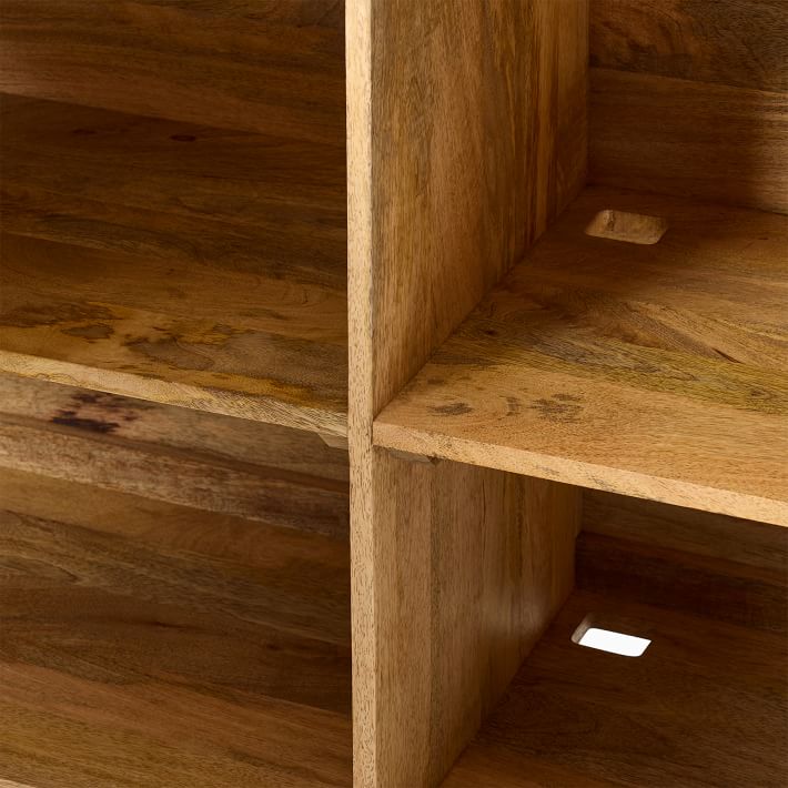 Industrial Storage Modular Desk w/ Open Shelves & Bookcase | West Elm