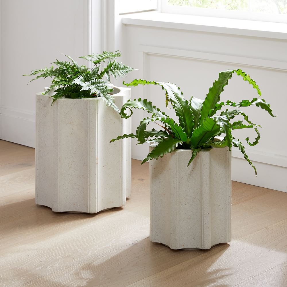 Column Fibrestone Indoor/Outdoor Planters | West Elm