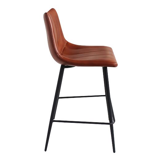 Modern Channeled Back Counter & Bar Stools (Set of 2) | West Elm