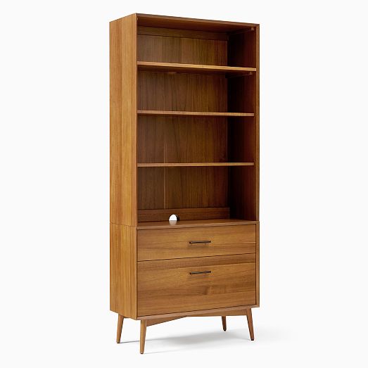 Mid-Century Open Wide Hutch | West Elm