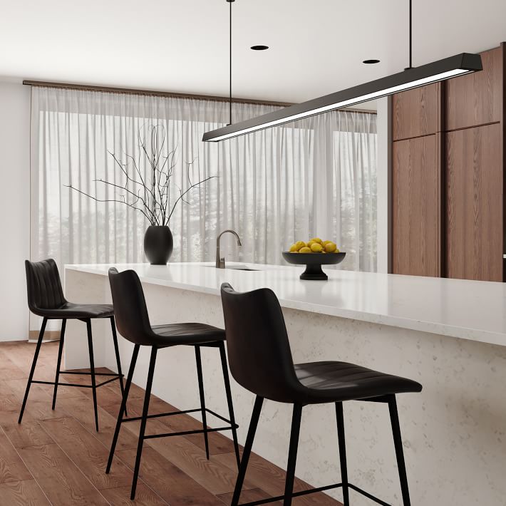 Modern Channeled Back Counter & Bar Stools (Set of 2) | West Elm