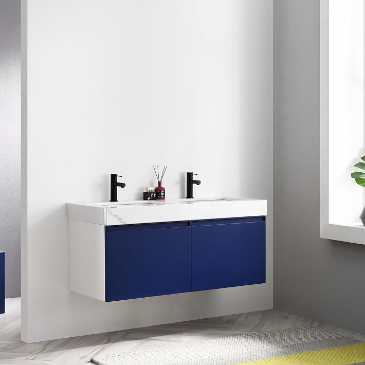Baylor Floating Double Bathroom Vanity (48"–72") | West Elm