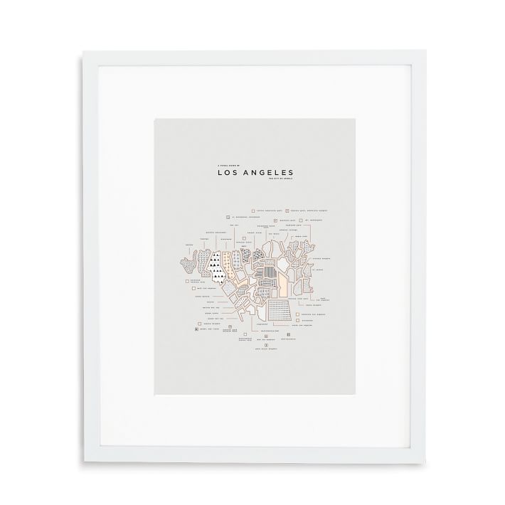 42 Pressed City Map - Los Angeles | West Elm