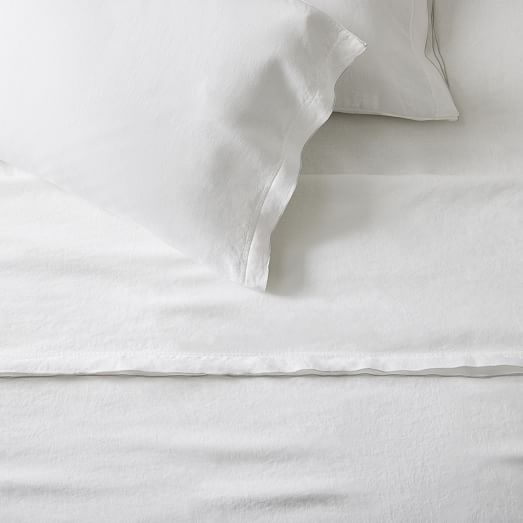 European Flax Linen Merrow Edge Sheet Set & Pillowcases | West Elm