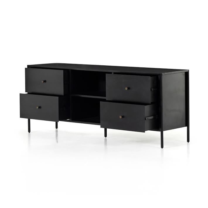Bronzed Iron Media Console (70") | West Elm