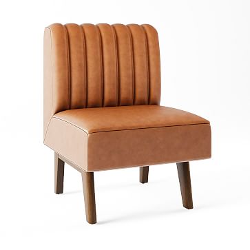 Novak Vegan Leather Banquette - Vertical Channel Tufting | West Elm