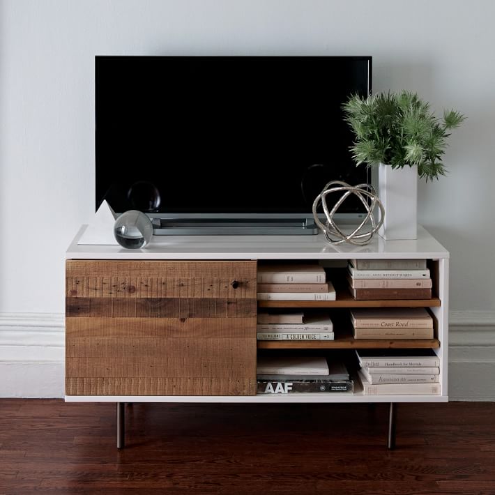 Reclaimed Wood & Lacquer Media Console (46") | West Elm