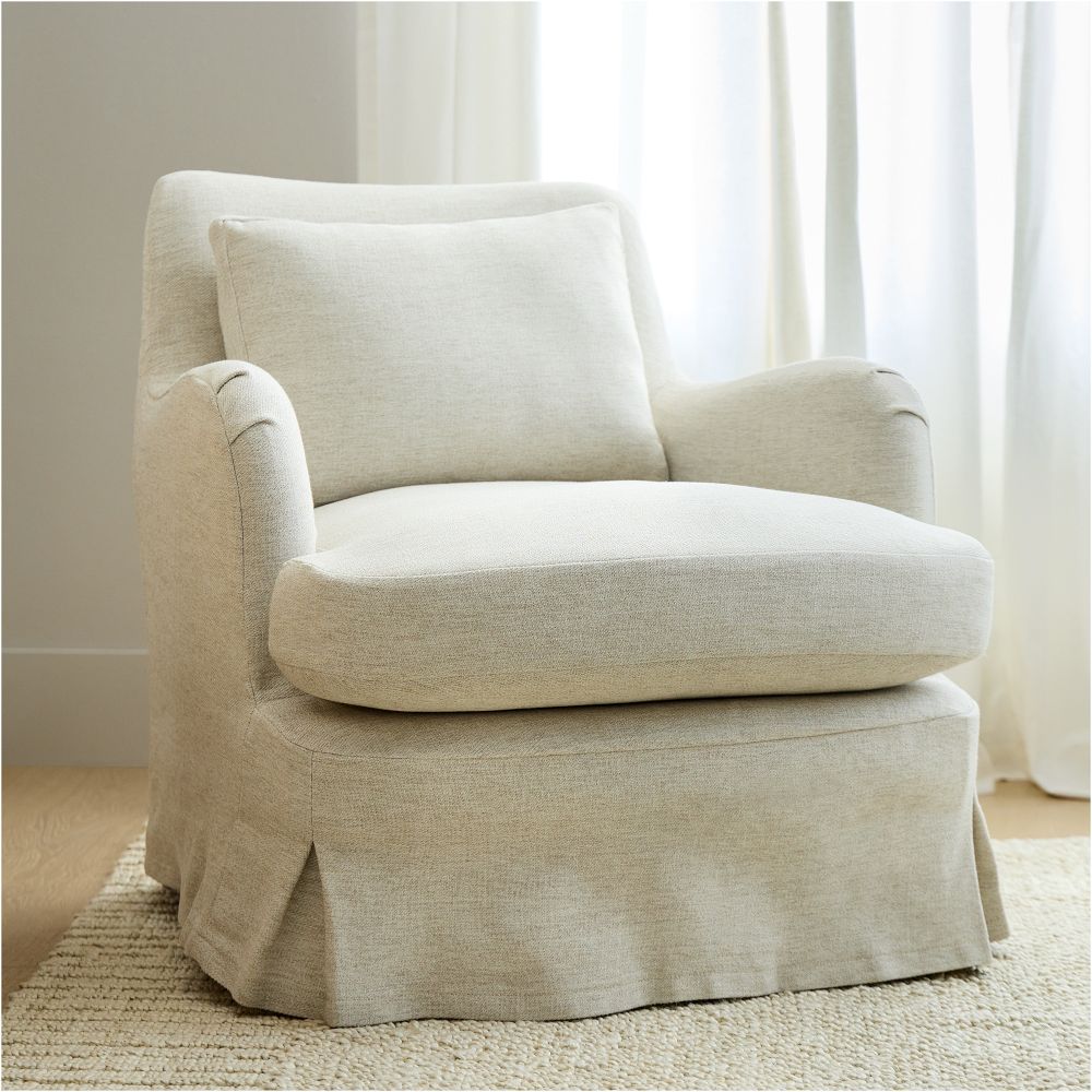 Sophie Skirted Slipcover Chair | West Elm