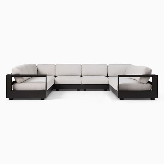 Telluride Aluminum Outdoor 6-Piece U-Shaped Sectional (149") | West Elm