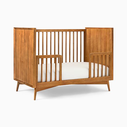 Mid-Century Convertible Baby Crib - Acorn | West Elm