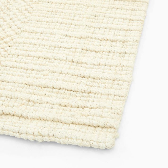 Jute Boucle Stripe Border Rug | West Elm