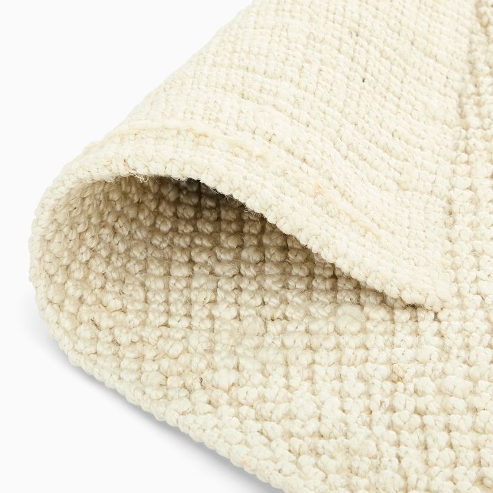 Jute Boucle Stripe Border Rug | West Elm