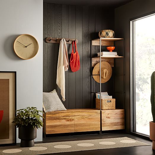 Industrial Storage Entryway Bench | West Elm