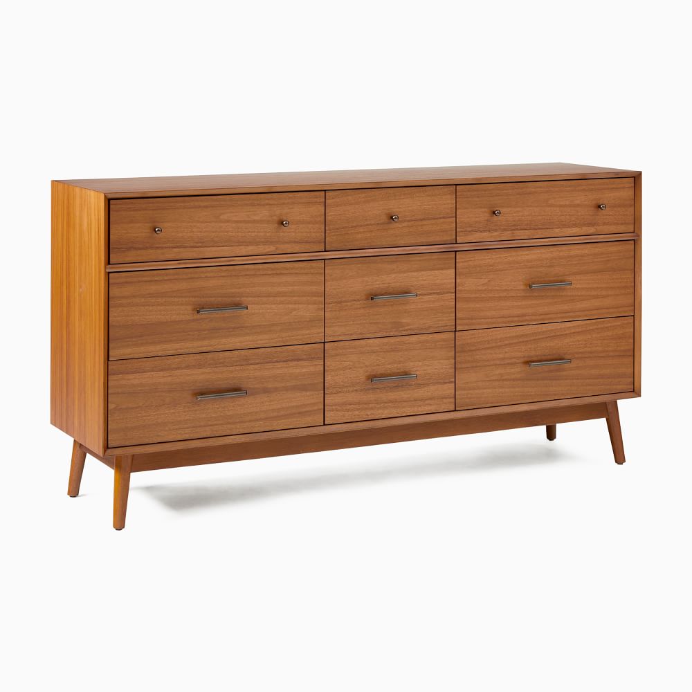 Mid-Century 9-Drawer Dresser (70") - Acorn | West Elm