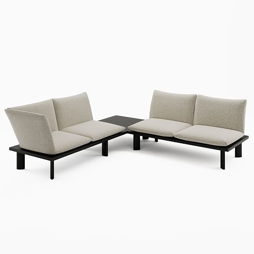 Boardwalk Corner Sectional w/ Table | West Elm