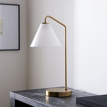 Sculptural Cone Table Lamp | Modern Light Fixtures | West Elm