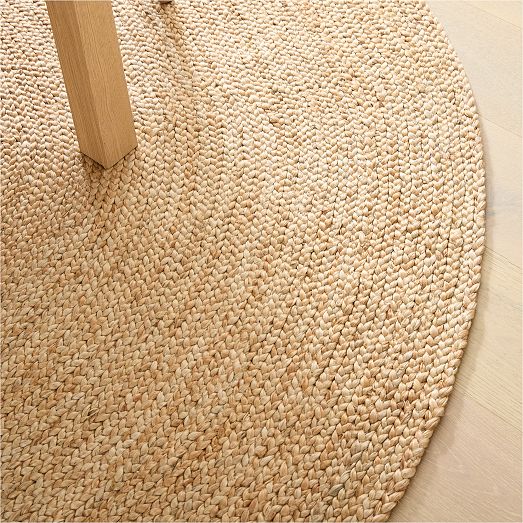 Chunky Braided Jute Round Rug | West Elm