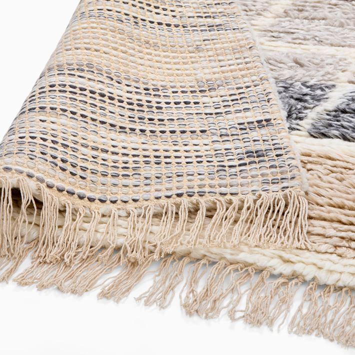 Grid Plaid Shag Rug | West Elm