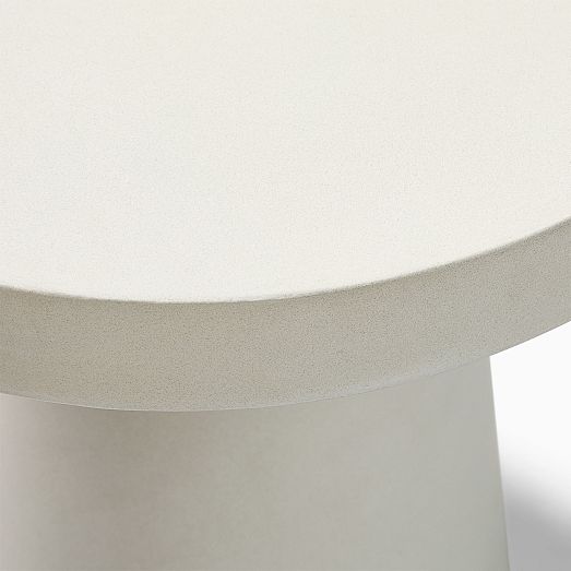 Concrete Pedestal Outdoor Round Side Table (18") | West Elm