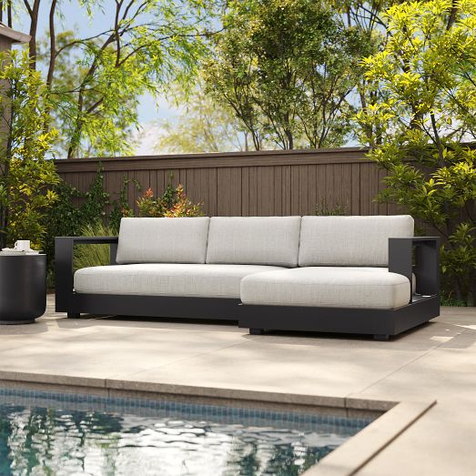 Telluride Aluminum Outdoor 2-Piece Chaise Sectional (113") | West Elm