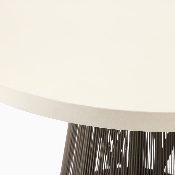 Porto Pedestal Concrete Outdoor Dining Table (32"–44") | West Elm