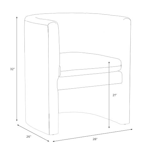 Modern Rounded Upholstered Back Chair | West Elm