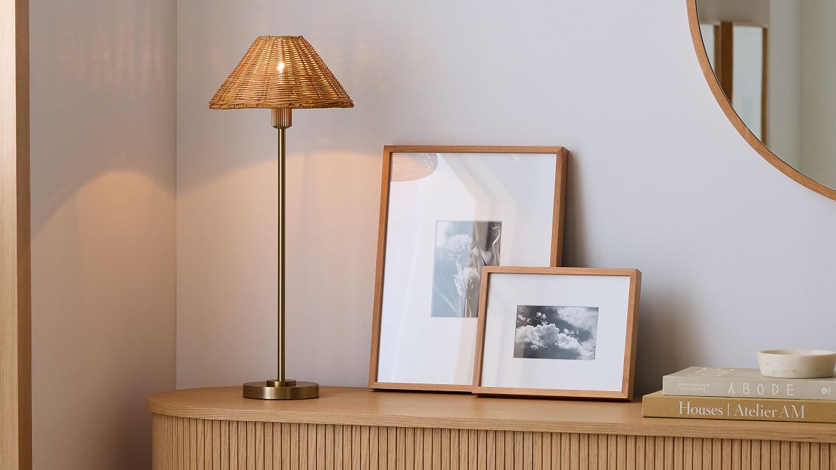 Beatrix Table Lamp (20.5") - Wicker Shade | West Elm