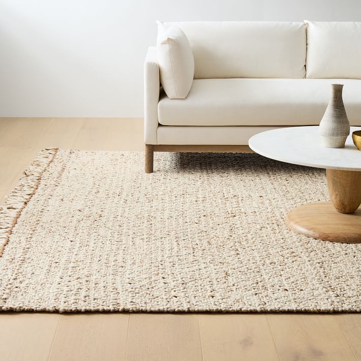 Marled Wool Textured Chunky Rug | West Elm