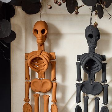 Terracotta Hanging Skeleton Objects | West Elm