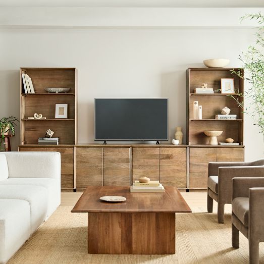 Anton Solid Wood Modular Media Set | West Elm