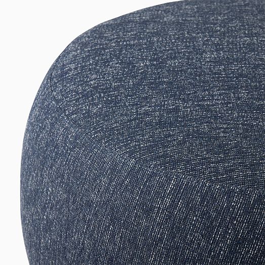Cobble Round Ottoman - Medium | West Elm
