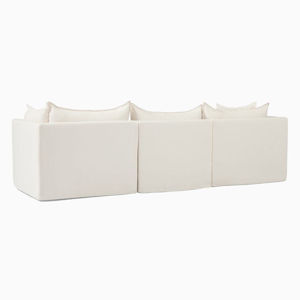 Bleecker Skirted Slipcover Modular Sofa (85"–123") | West Elm