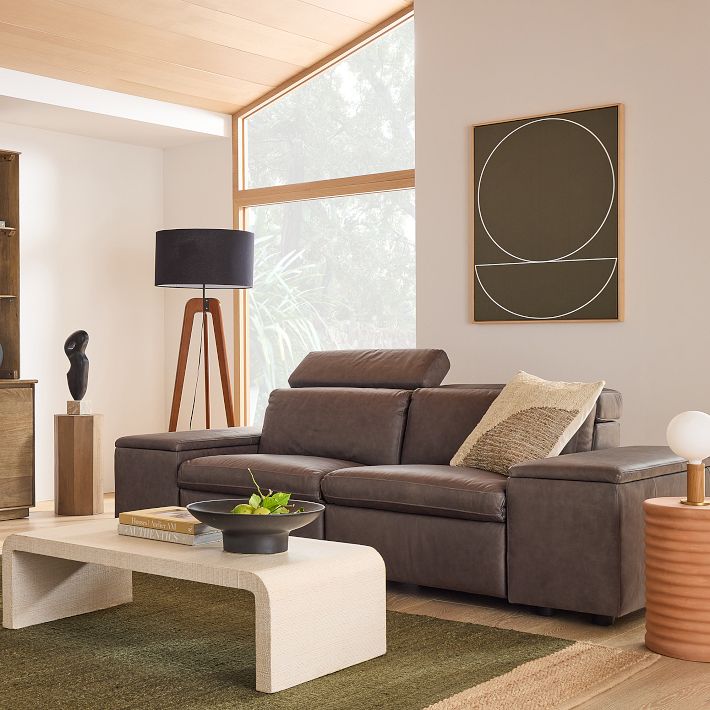 Enzo Leather Reclining Sofa (77"–93") | West Elm