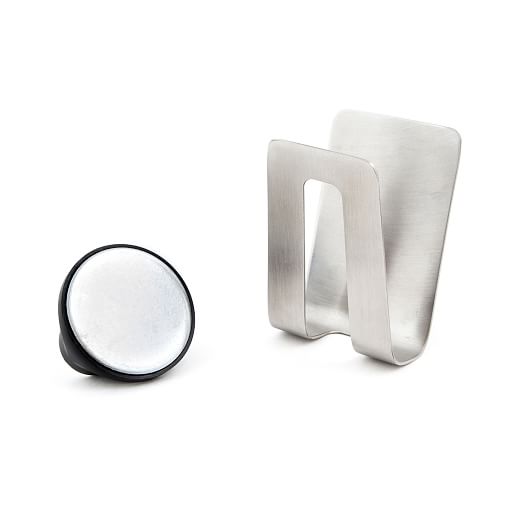 Happy Sinks Stainless Steel Magnetic Sponge Holder | West Elm