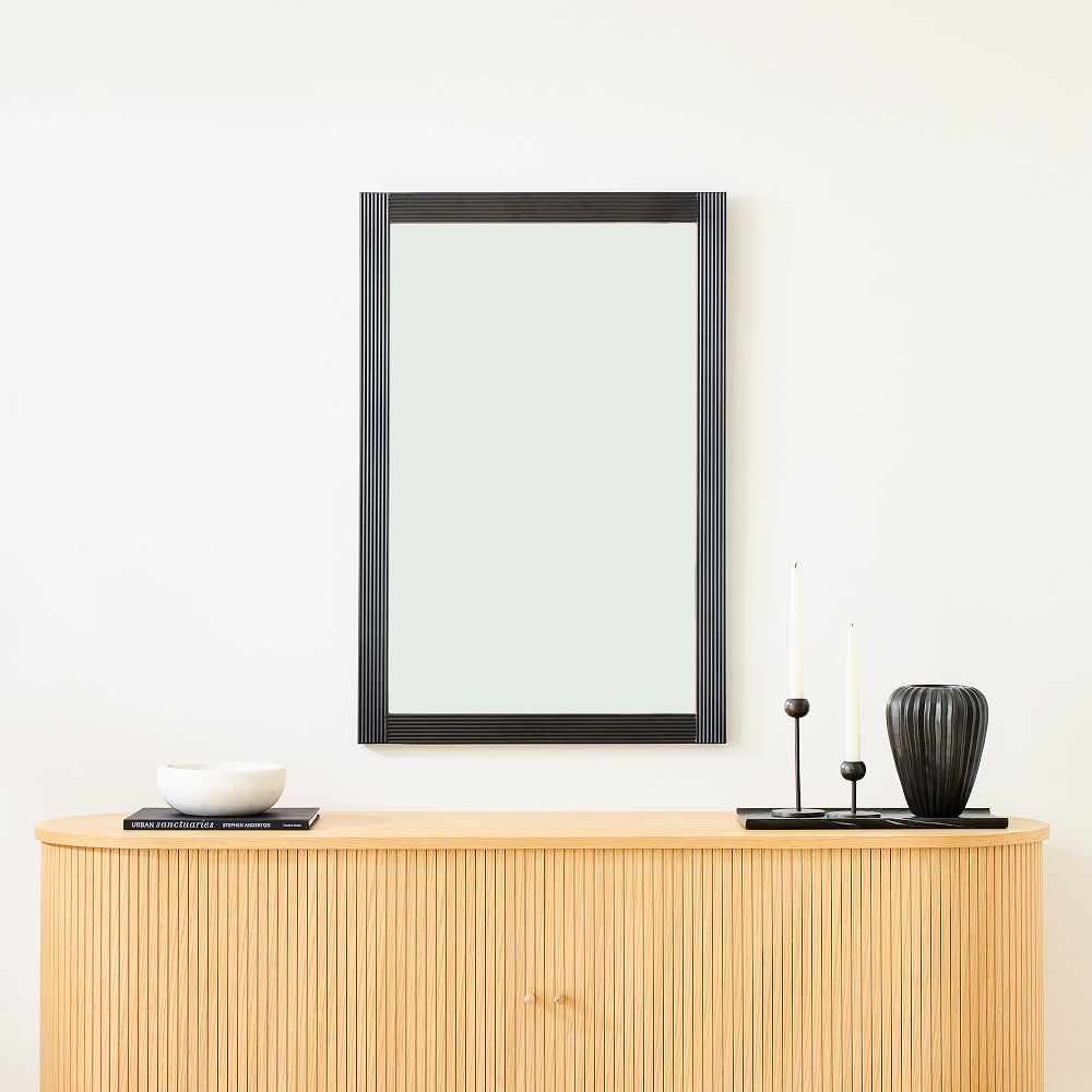Stevie Fluted Metal Wall Mirror - 24"W x 36"H | West Elm