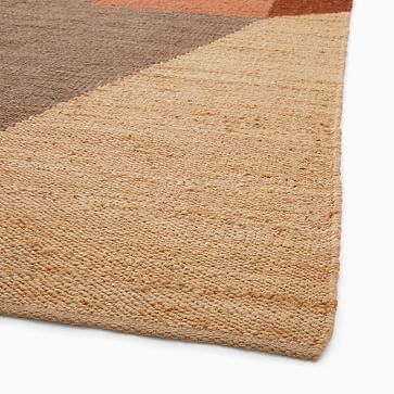 Angled Modern Form Jute Rug | West Elm