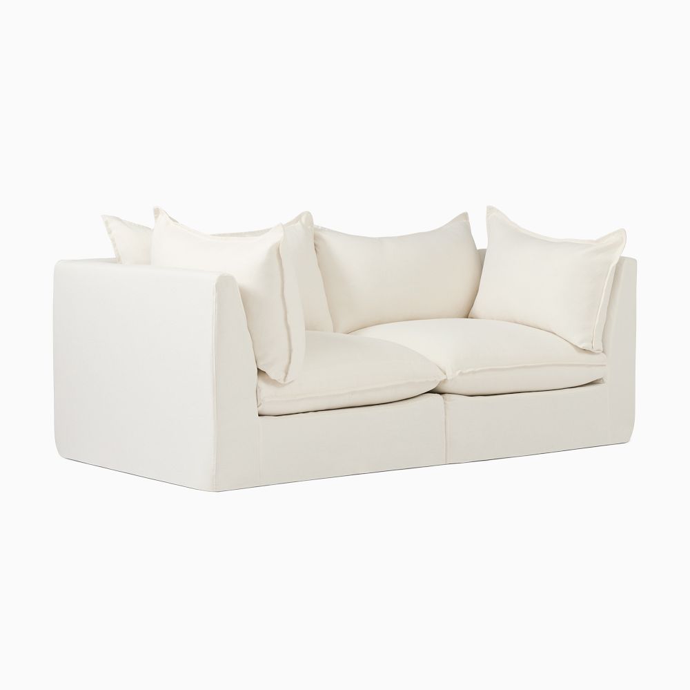 Bleecker Skirted Slipcover Modular Sofa (85"–123") | West Elm