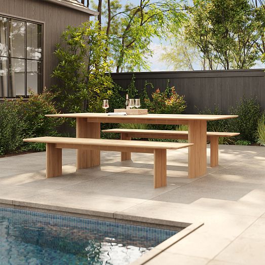 Anton Outdoor Teak Dining Table (72"–96") | West Elm