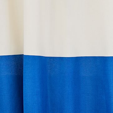 Colorblock Canvas Shower Curtain | West Elm