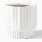 Fluted Ceramic Indoor/Outdoor Planters | West Elm