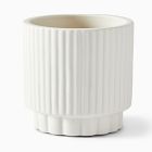 Fluted Ceramic Indoor/Outdoor Planters | West Elm