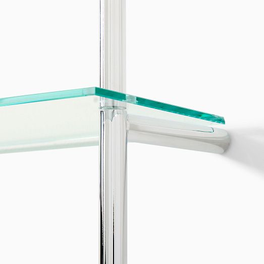 Modern Overhang Triple Glass Bathroom Shelf | West Elm