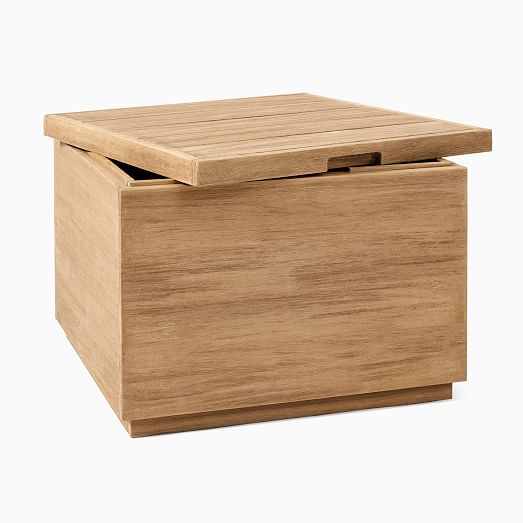 Volume Outdoor Square Storage Side Table (26") | West Elm