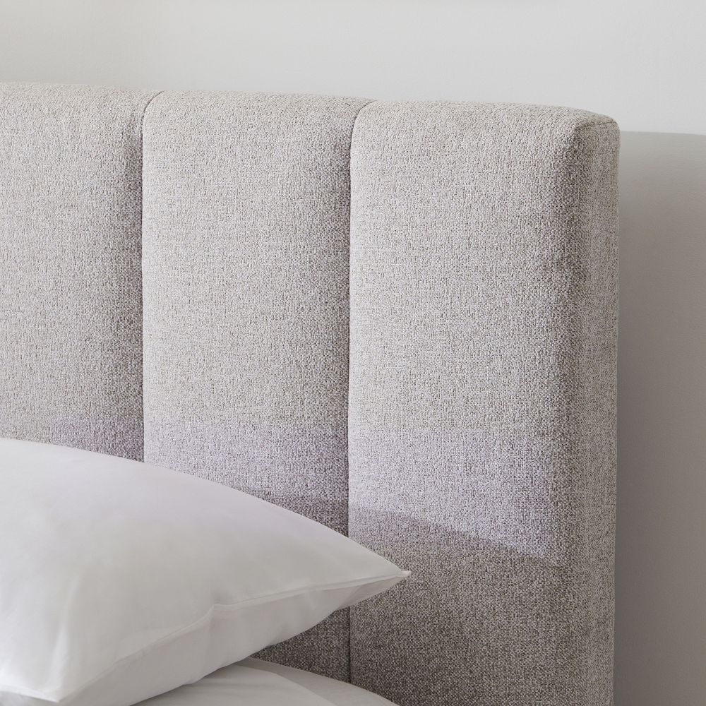 Emmett Vertical Tufted Bed - Wood Legs | West Elm