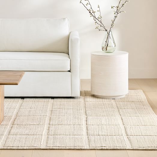 Lumini Grid Easy Care Rug | West Elm