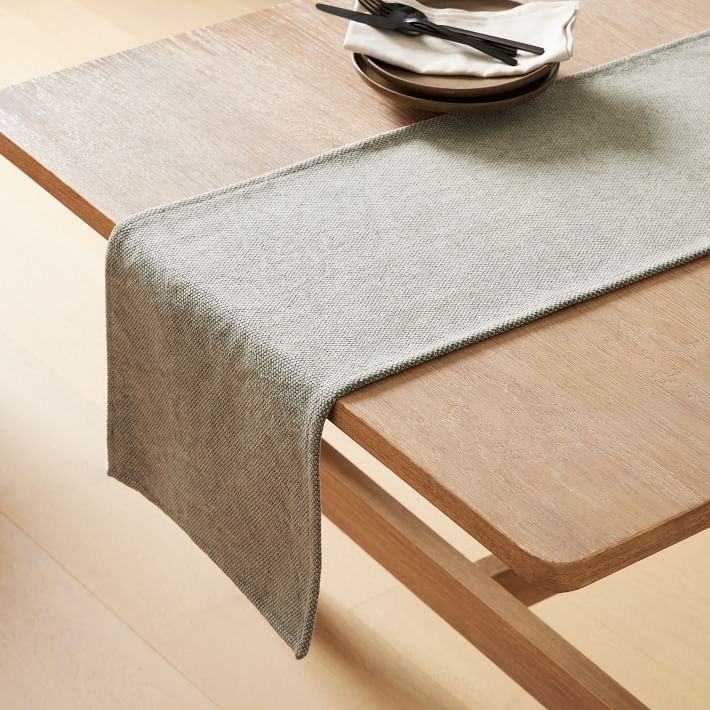 Textured Canvas Cotton Runner | West Elm