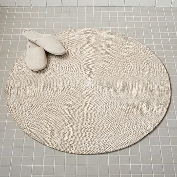 Space-Dyed Round Bath Mat | West Elm